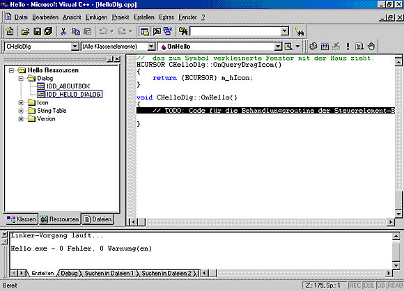 Erste Schritte mit Visual C++